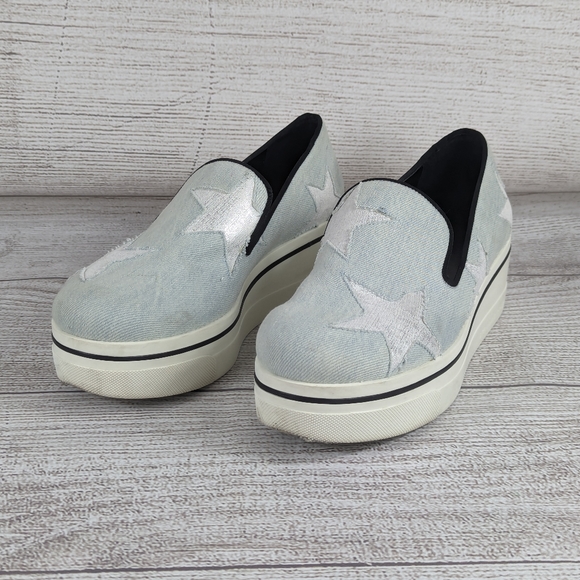 Stella McCartney | Shoes | Stella Mccartney Binx Denim Star Platform ...